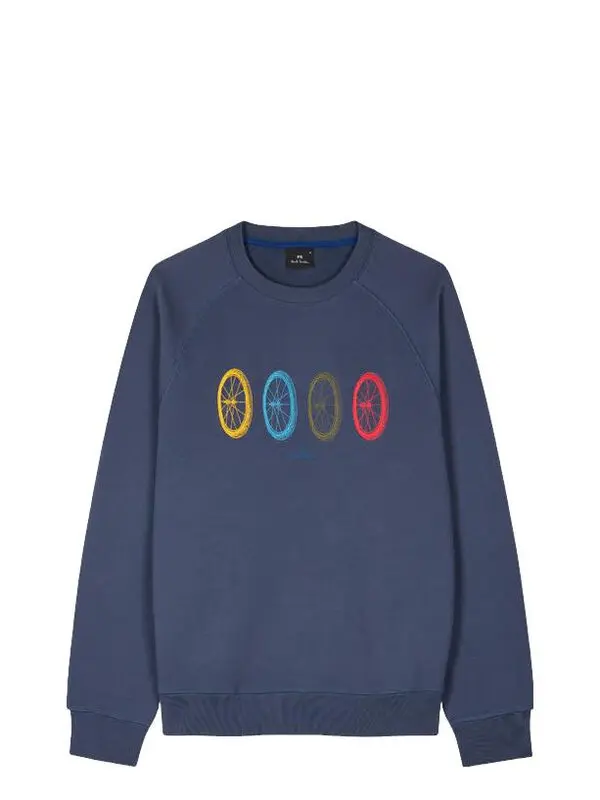 Paul Smith Embroidered Wheels Sweatshirt - Blue