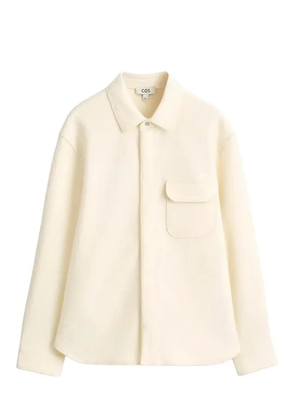 Cos Boiled-wool Overshirt - White