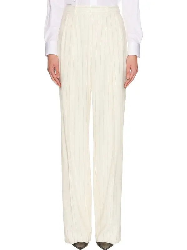 Ralph Lauren Jody Pleated Pant - Cream & Icon Navy