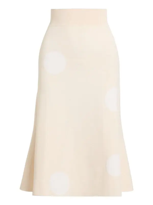 Stella McCartney Polka Dot Jacquard-knit Skirt - Ivory