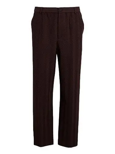 Missoni Jacquard-knit Jersey Tapered Pants - Brown