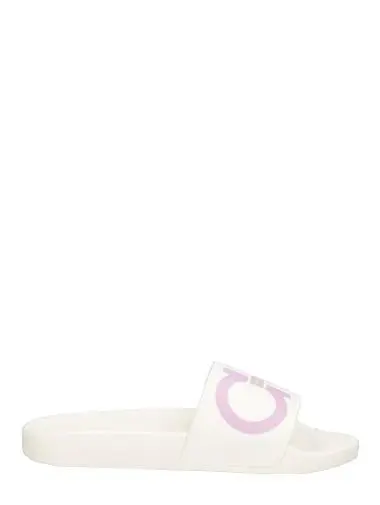FERRAGAMO Groovy Slides Rubber - White