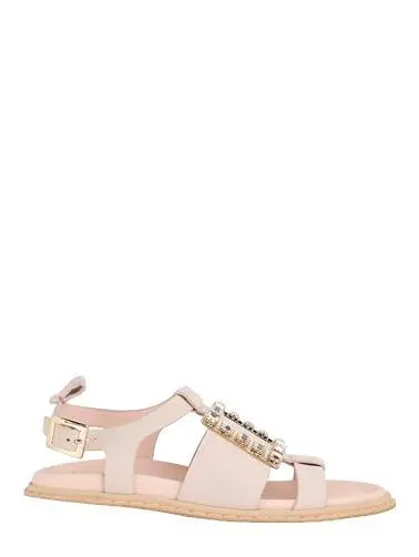 ROGER VIVIER Light Leather Sandals - Pink