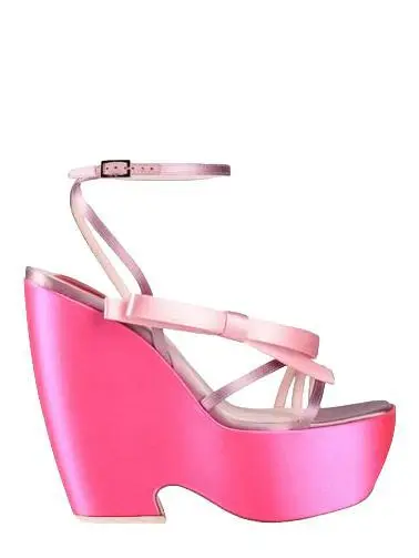 ROGER VIVIER Satin Slingback Sandals - Purple