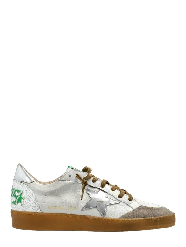 Golden Goose Ball Star Sneakers - White/beige/silver