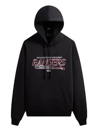 Kith X New York Rangers Madison Square Garden Puck Vintage Nelson Hoodie - Black