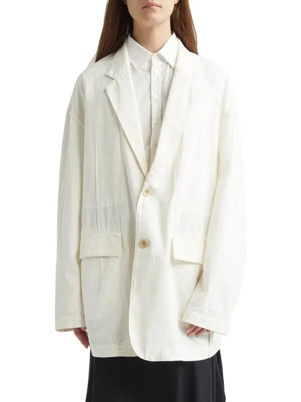 UNDERCOVERISM Cotton And Cashmere Notched Lapel Jacket - Ivory