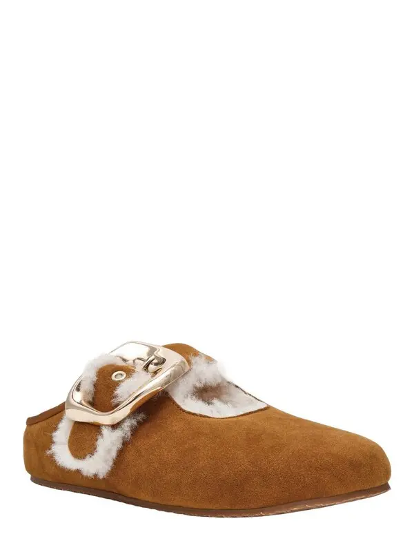 Steve Madden Cloudy Faux Shearling Mule - Chestnut