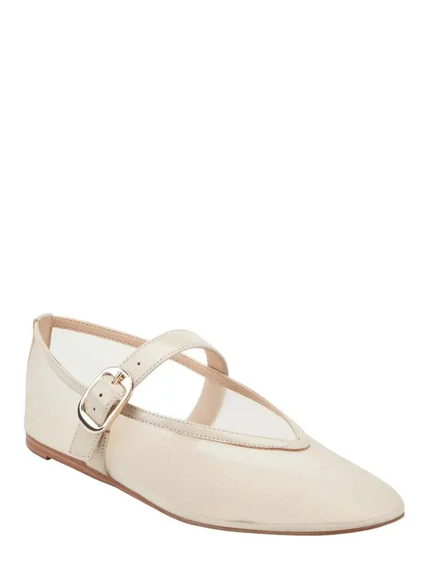 Marc Fisher Godina Mesh Mary Jane Flat - Ivory