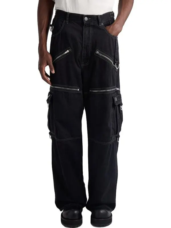 Balenciaga Cotton D-ring Cargo Pants - 1071 Lightweight Black