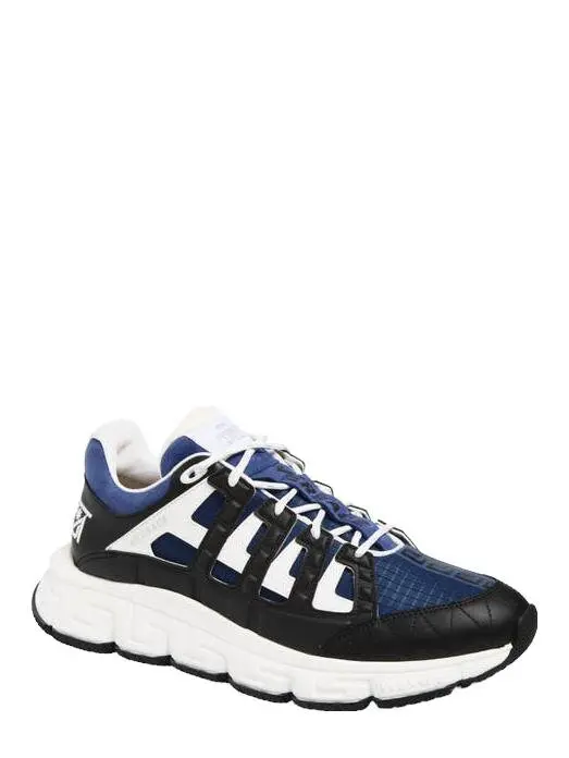 Versace Trigreca Sneaker - Black Blue Petrolio White