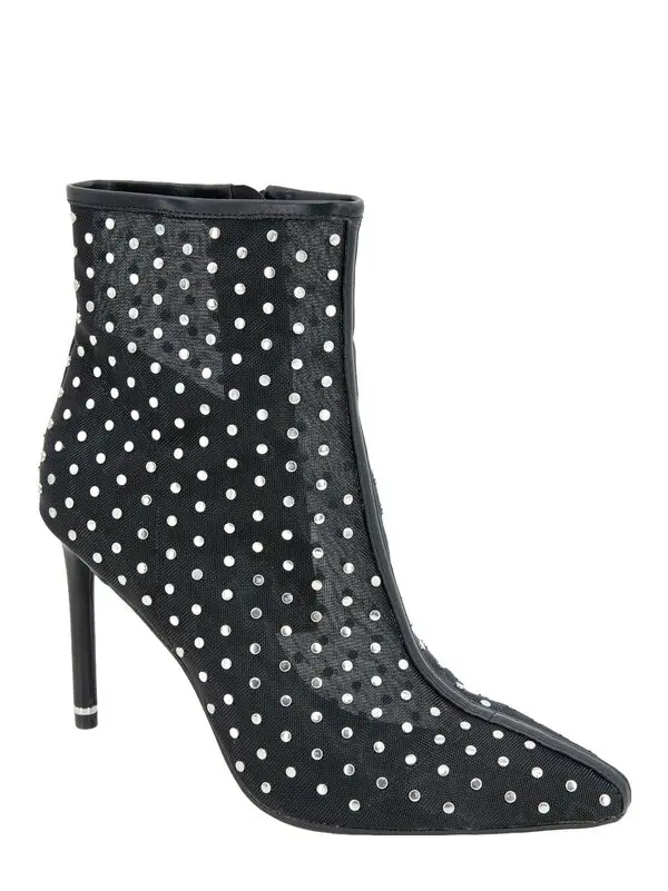 KENNETH COLE Quincy Studded Mesh Bootie - Black Mesh
