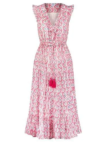 MER ST. BARTH Giselle Maxi Dress Jaipur Bloom - Pink