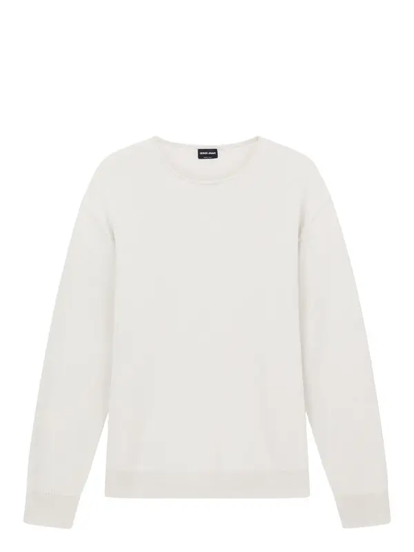 Giorgio Armani Cashmere And Silk Interlock Jumper - White