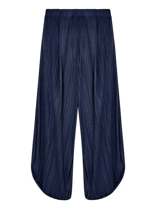 Giorgio Armani Pleated Jersey Trousers - Blue