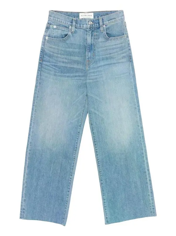 SLVRLAKE Grace Crop Denim Jeans - Blue