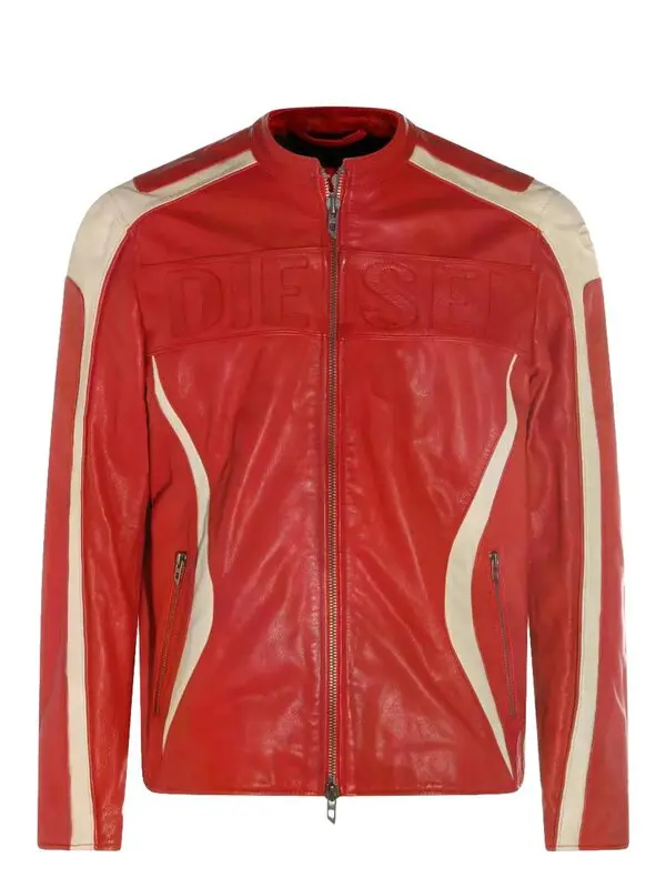 Diesel Adam Biker Jacket - Red