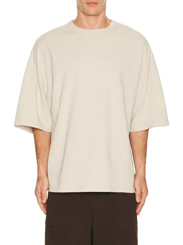 ENTIRE STUDIOS Heavy Boxy Tee In Beige - Off White