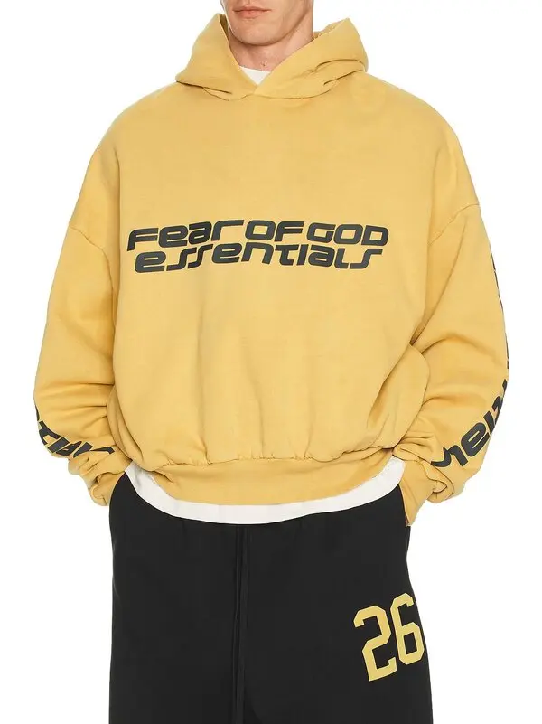 Fear Of God Cropped Relaxed Hoodie - Canyon