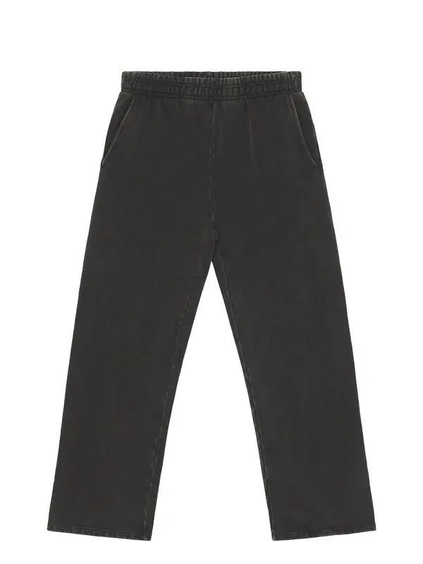ENTIRE STUDIOS Straight Leg Sweatpant In Black - Washed Black