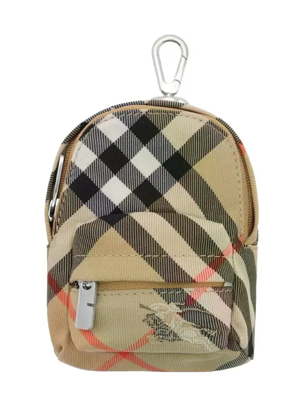 Burberry Check Backpack Charm - Neutrals