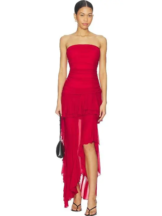MORE TO COME Lillian Strapless Dress - Red