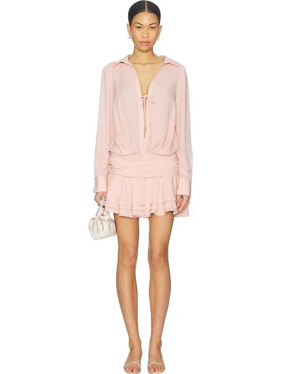 MORE TO COME Wilma Mini Dress - Baby Pink