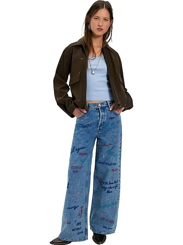 MOTHER The Mid-rise Double Dip Nerdy Jeans - Alphabet Soup