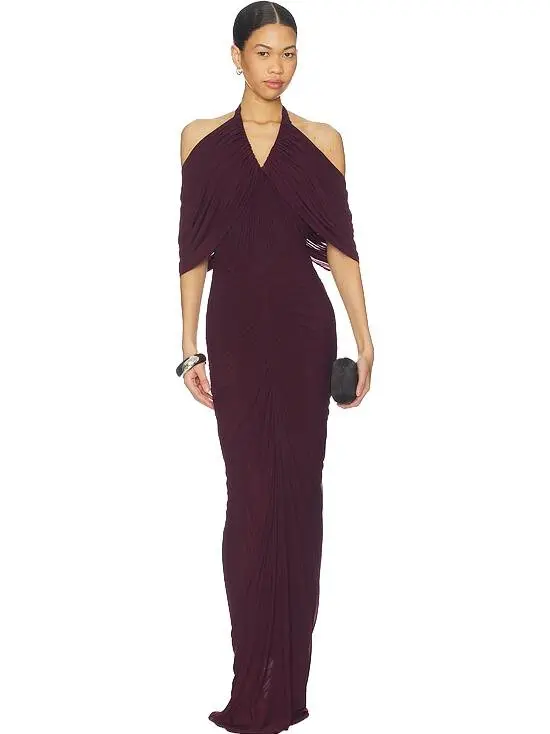 DEME BY GABRIELLA Kimberly Gown - Aubergine