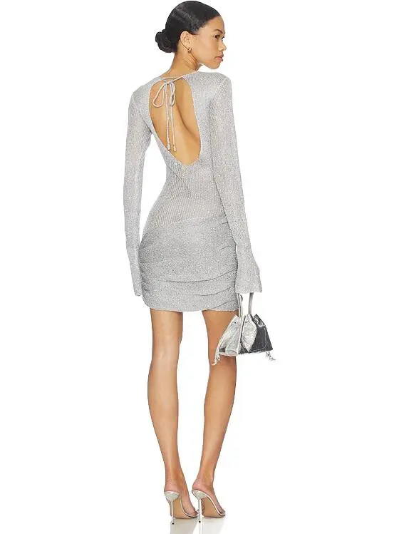 BANANHOT Jones Mini Dress - Silver Glitter