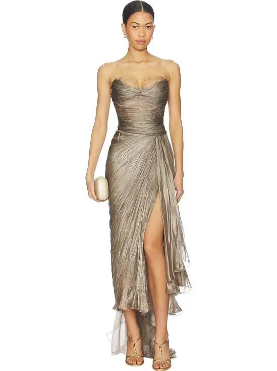 MARIA LUCIA HOHAN Jolie X Gown - Woodsmoke