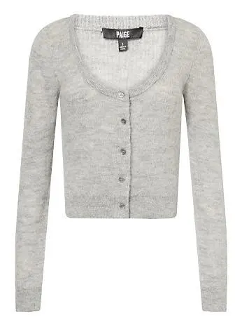 Paige Wool-blend Cardigan - Heather Grey