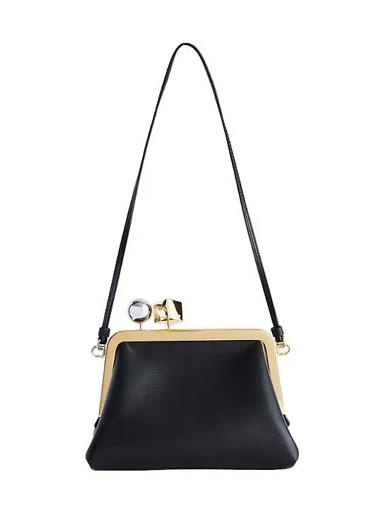 Jacquemus The Berlingot Leather Shoulder Bag - Black
