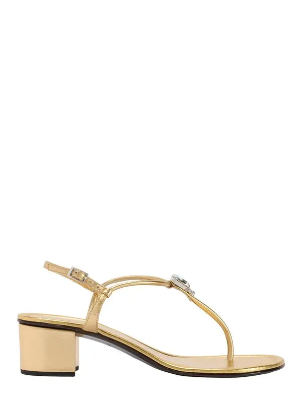GIUSEPPE ZANOTTI Maeeve 40 Thong Sandals - Gold