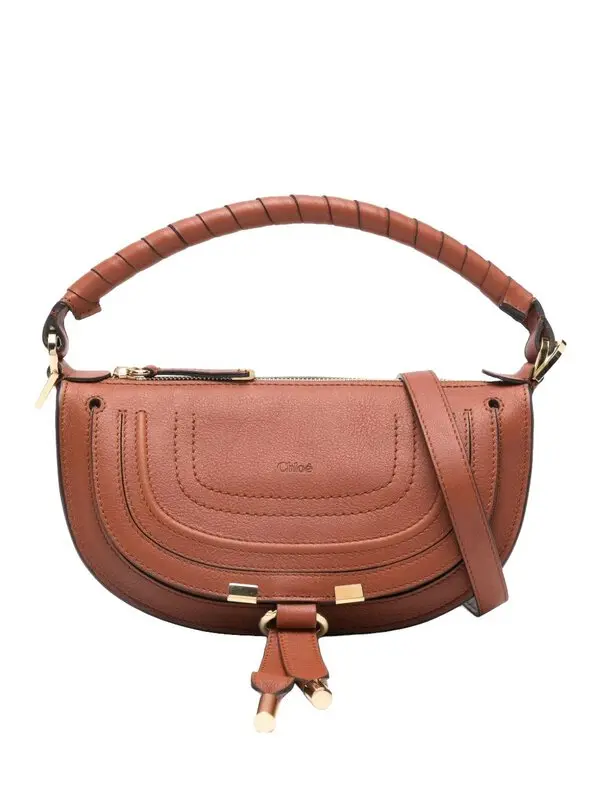 Chloé Marcie Leather Shoulder Bag - Brown