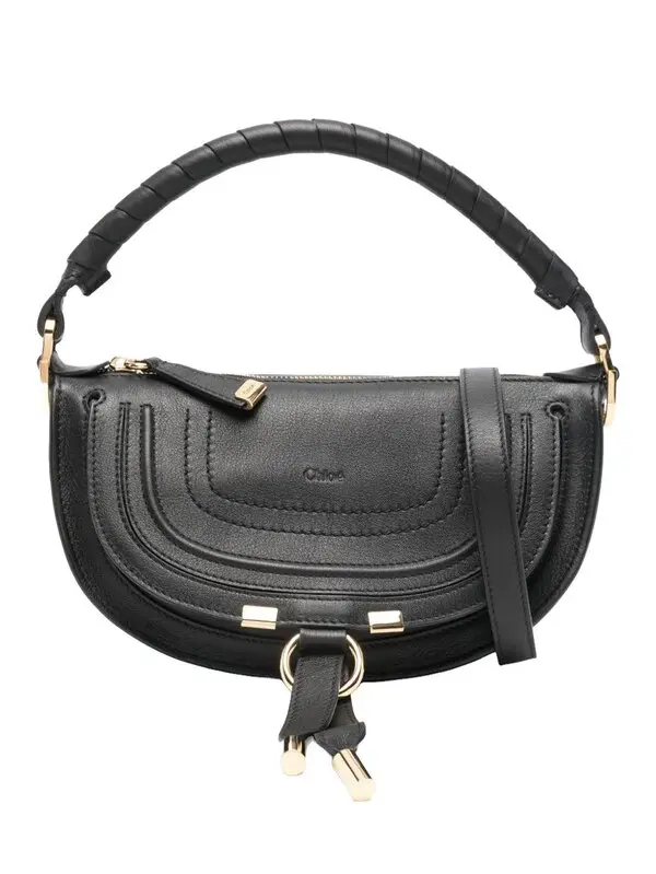 Chloé Marcie Leather Shoulder Bag - Black