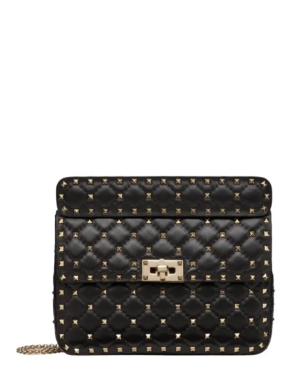 Valentino Garavani Medium Rockstud Spike Top-handle Bag - Black