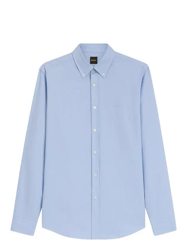 BOSS Button-down Regular-fit Shirt In Oxford Cotton - Light Blue