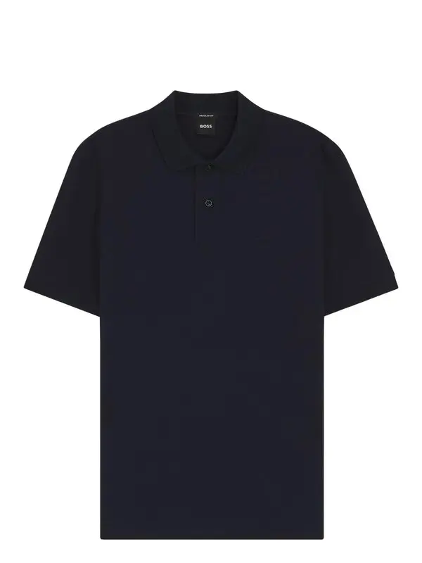 BOSS Pallas Polo Shirt In Cotton Piqué With Embroidered Logo - Dark Blue