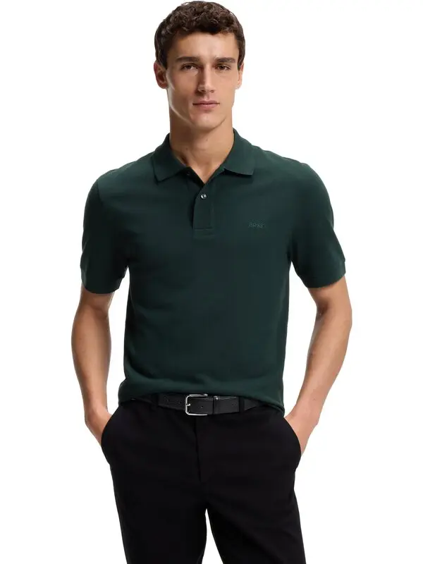 BOSS Pallas Polo Shirt In Cotton Piqué With Embroidered Logo - Light Green