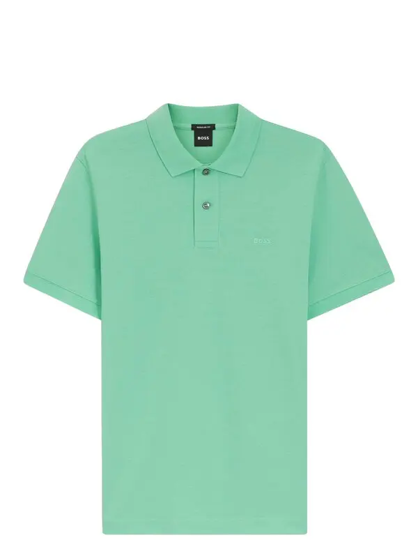 BOSS Pallas Polo Shirt In Cotton Piqué With Embroidered Logo - Light Green