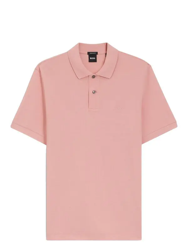 BOSS Pallas Polo Shirt In Cotton Piqué With Embroidered Logo - Light Pink