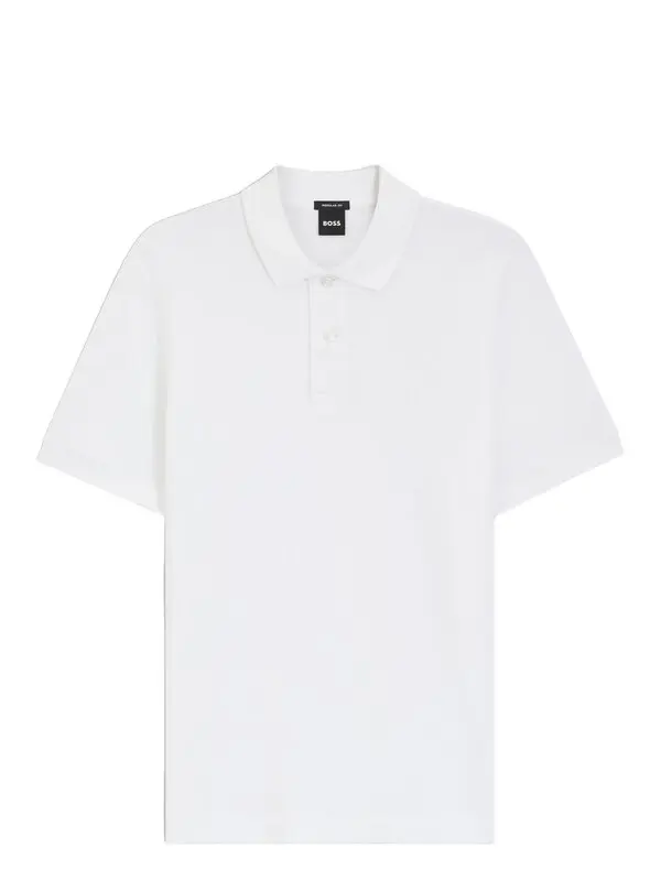 BOSS Pallas Polo Shirt In Cotton Piqué With Embroidered Logo - White