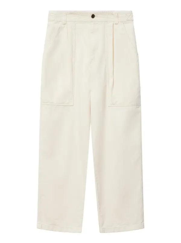 Isabel Marant Ilyan Pleated Relaxed Fit Pants - Ecru