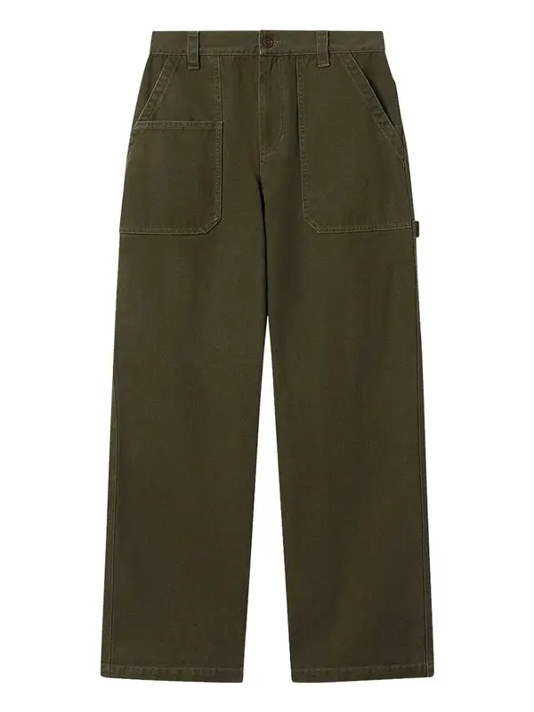 Isabel Marant Albo Cotton Carpenter Pants - Khaki
