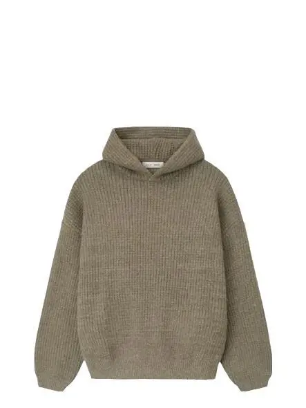 Fear Of God Essentials Heavy Waffle 90's Hoodie - Homestead Heather
