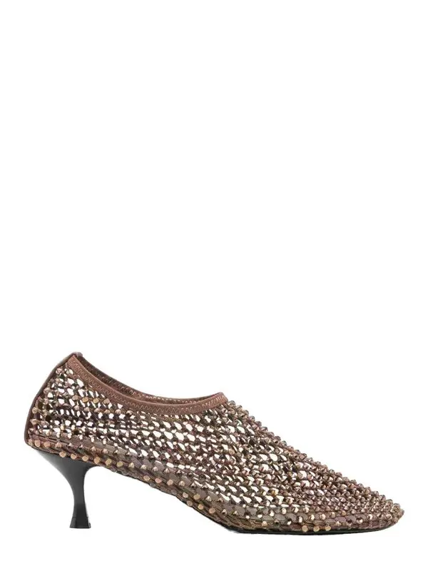 STRATEGIA SHOES Beaded Heeled Pumps - Brown