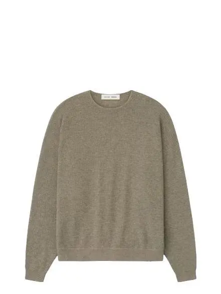Fear Of God Essentials Waffle Crewneck Sweatshirt 90's Sweater - Homestead Heather