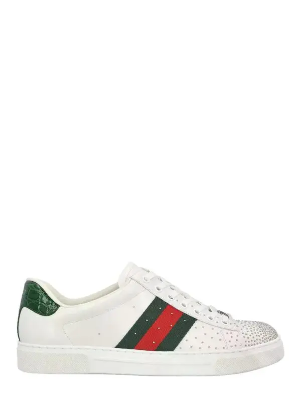 Gucci Ace Studded Sneakers - White