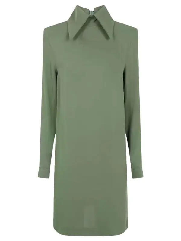 SEMICOUTURE Gianii Collared Mini Dress - Green